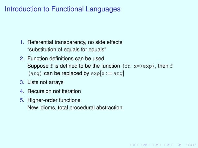Introduction to Functional Languages | PPT