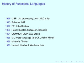 Introduction to Functional Languages | PPT