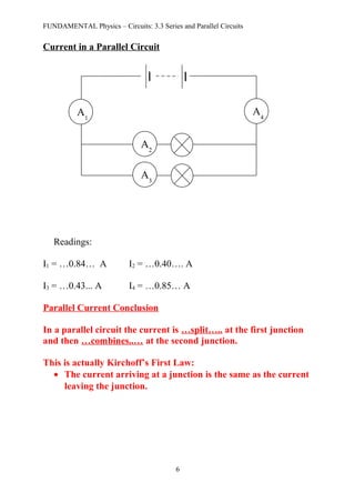 Fun 3.3 series and parallel circuits - notes | DOC