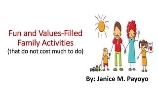 Fun Filled Family Activities | PPTX