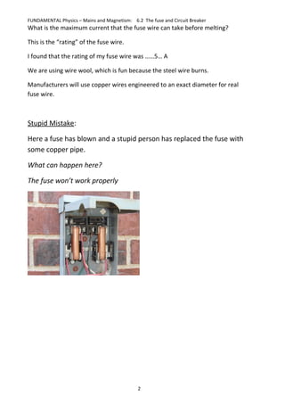 Fun6.2 the fuse and circuit breaker notes | PDF