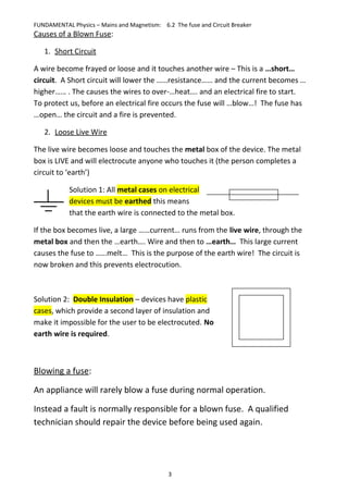 Fun6.2 the fuse and circuit breaker notes | DOC