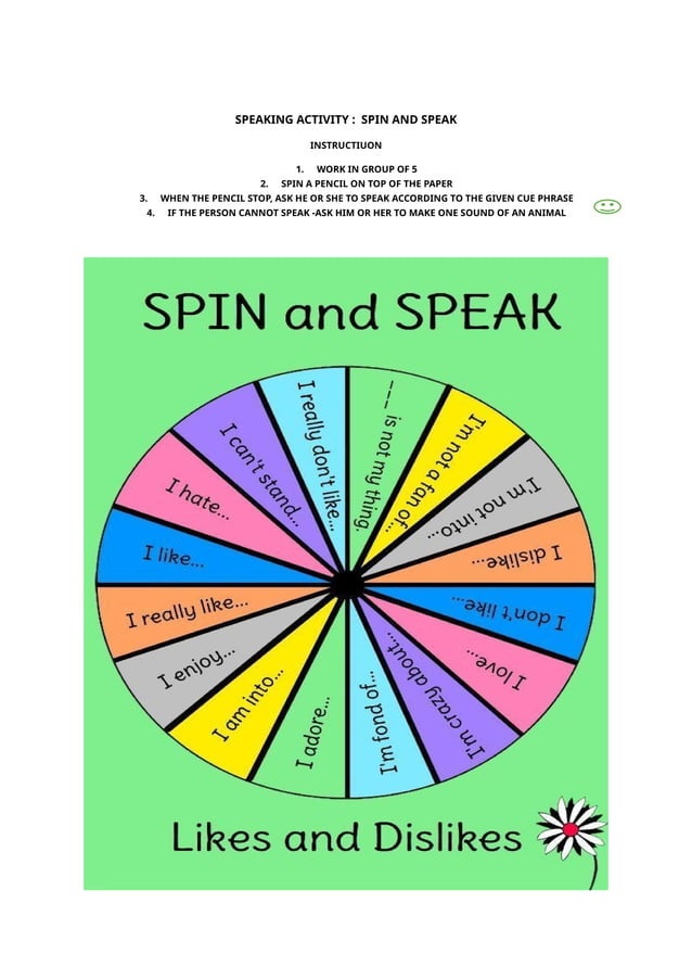 FUN ACTIVITIES FOR SPEAKING ESPECIALLY FOR UPPER FORM | PDF