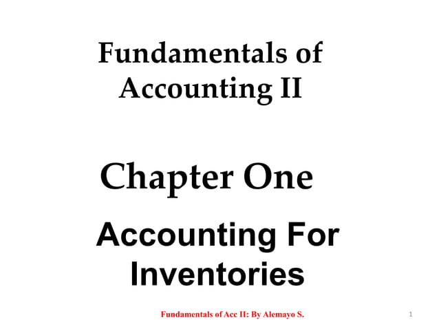Fundamental of accounting II, Chapter 1.pptx