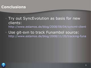 Syncevolution: Open Source and Funambol | PPT