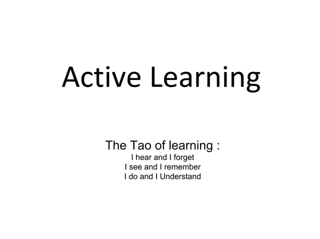 Fun and active learning | PPT