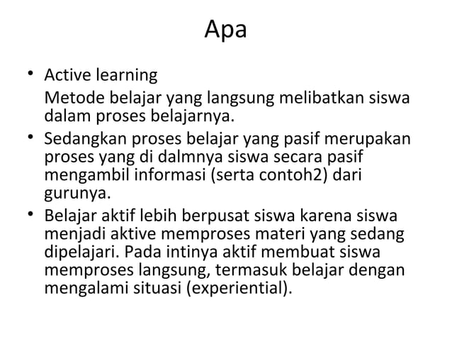 Fun and active learning | PPT