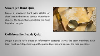 Fun and Engaging Team Building Quiz Ideas | PPTX