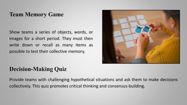 Fun and Engaging Team Building Quiz Ideas | PPTX