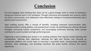 Fun and Engaging Team Building Quiz Ideas | PPTX