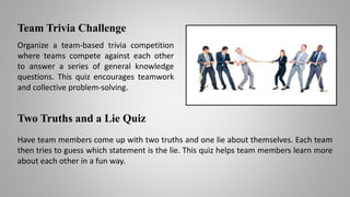 Fun and Engaging Team Building Quiz Ideas | PPTX