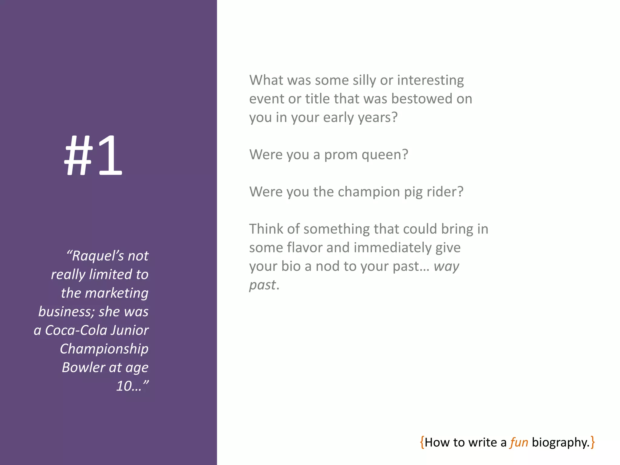 How to write a fun bio | PPT