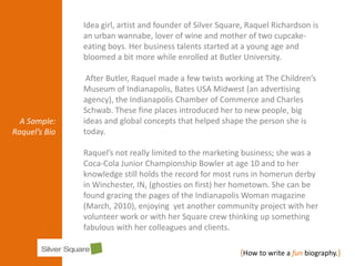 How to write a fun bio | PPTX | Resume Writing and Advice | Job Search