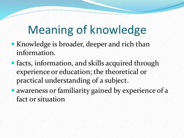 Funcation of knowledge in curriculum