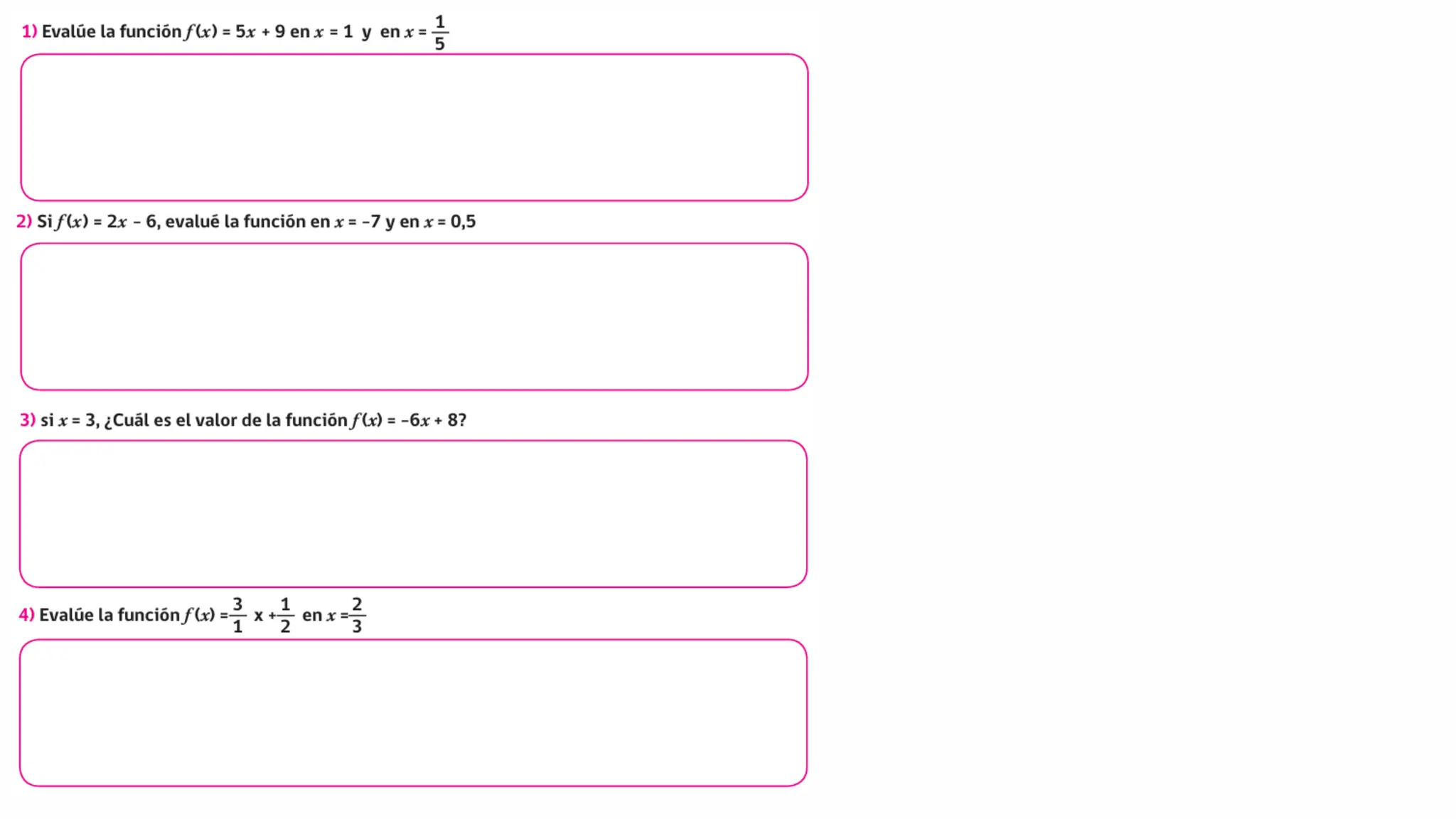 Función afin y lineal, un ejemplo y ejercicios | PDF
