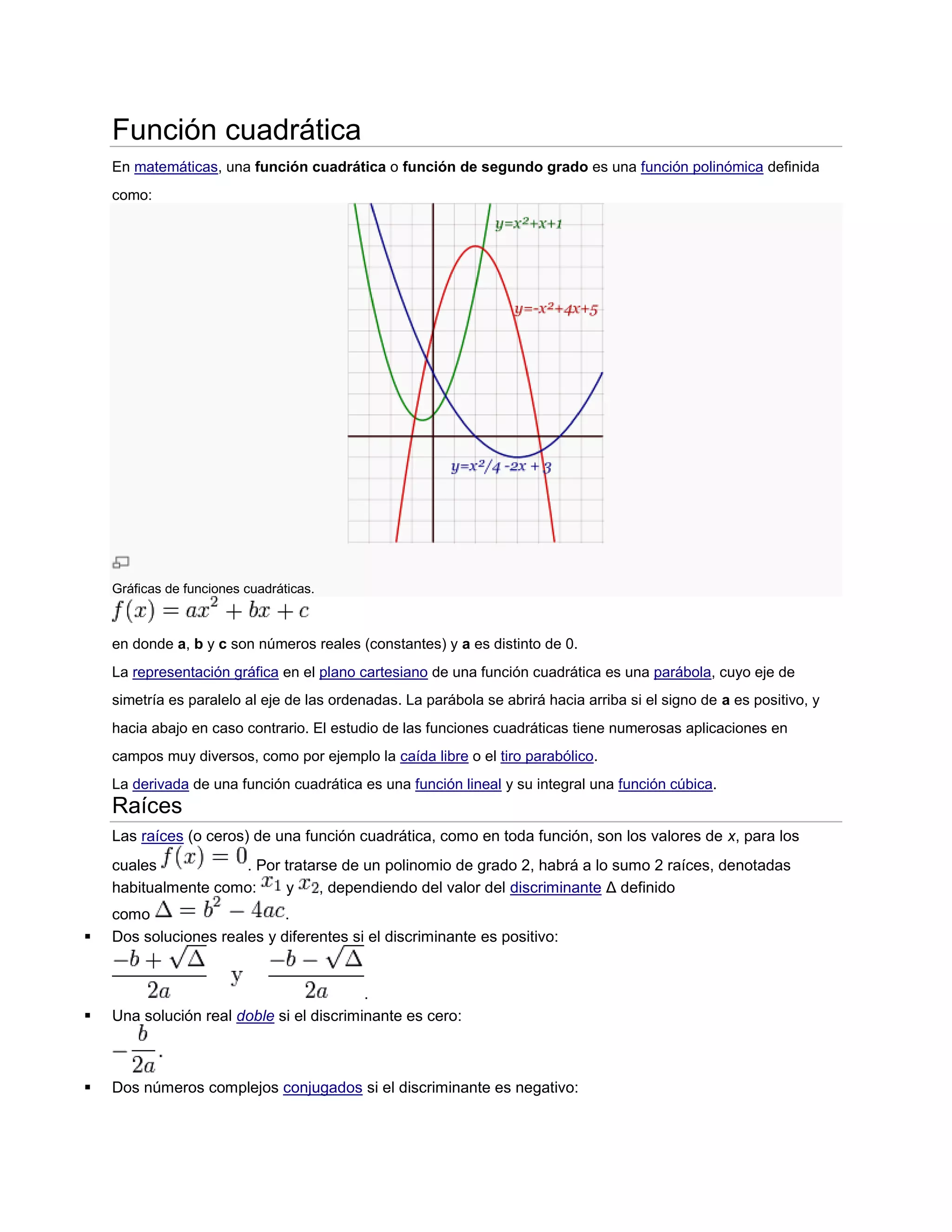 Función cuadrática | DOCX