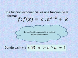 Función exponencial | PPTX