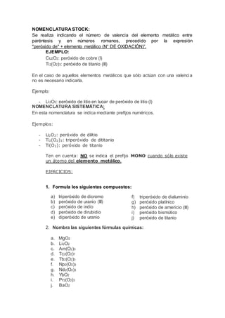 Función peróxidos | DOCX