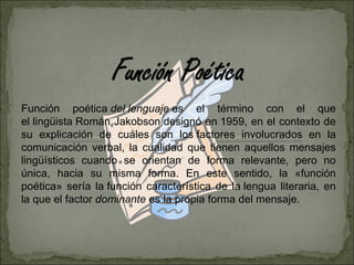 Función poética | PPT
