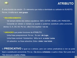 Funcións da oración | PPT