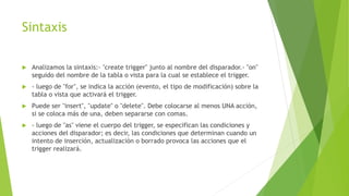 Función y sintaxis de los Procedimientos Almacenados (.pptx