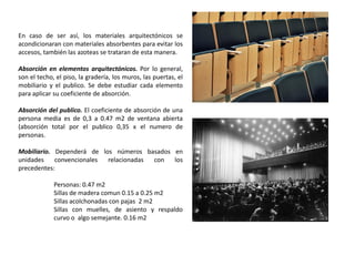 Funcionamiento acústico de un teatro | PDF