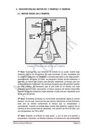 Funcionamiento de motor diesel de 4 tiempos | DOCX