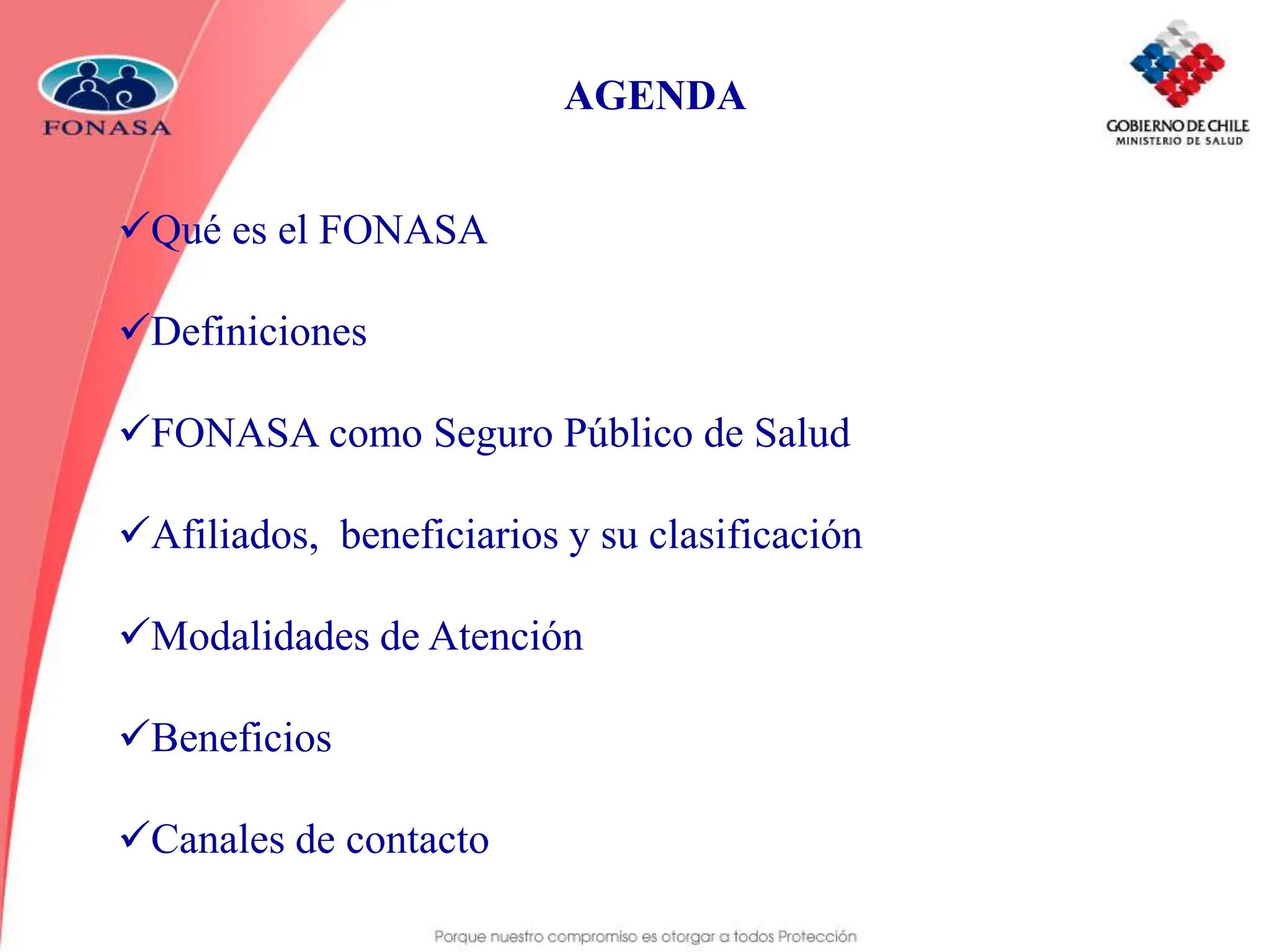FUNCIONAMIENTO FONASA Y LA PROTECCION SOCIAL CHILE | PPT