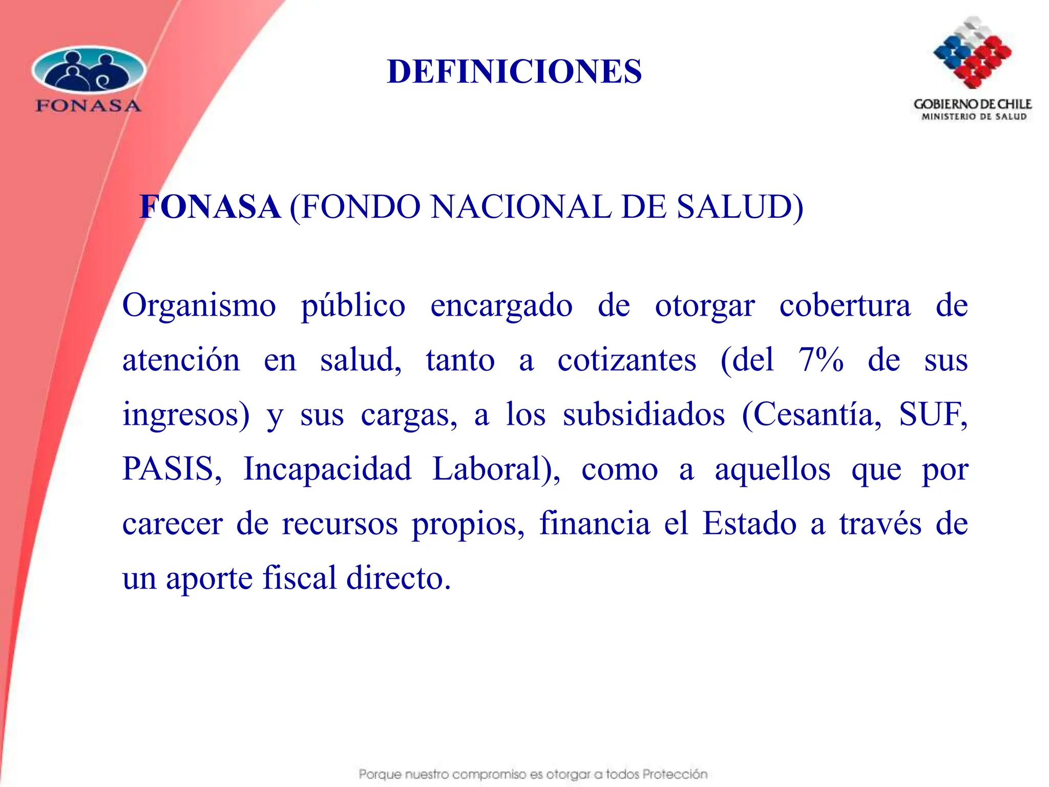 FUNCIONAMIENTO FONASA Y LA PROTECCION SOCIAL CHILE | PPT