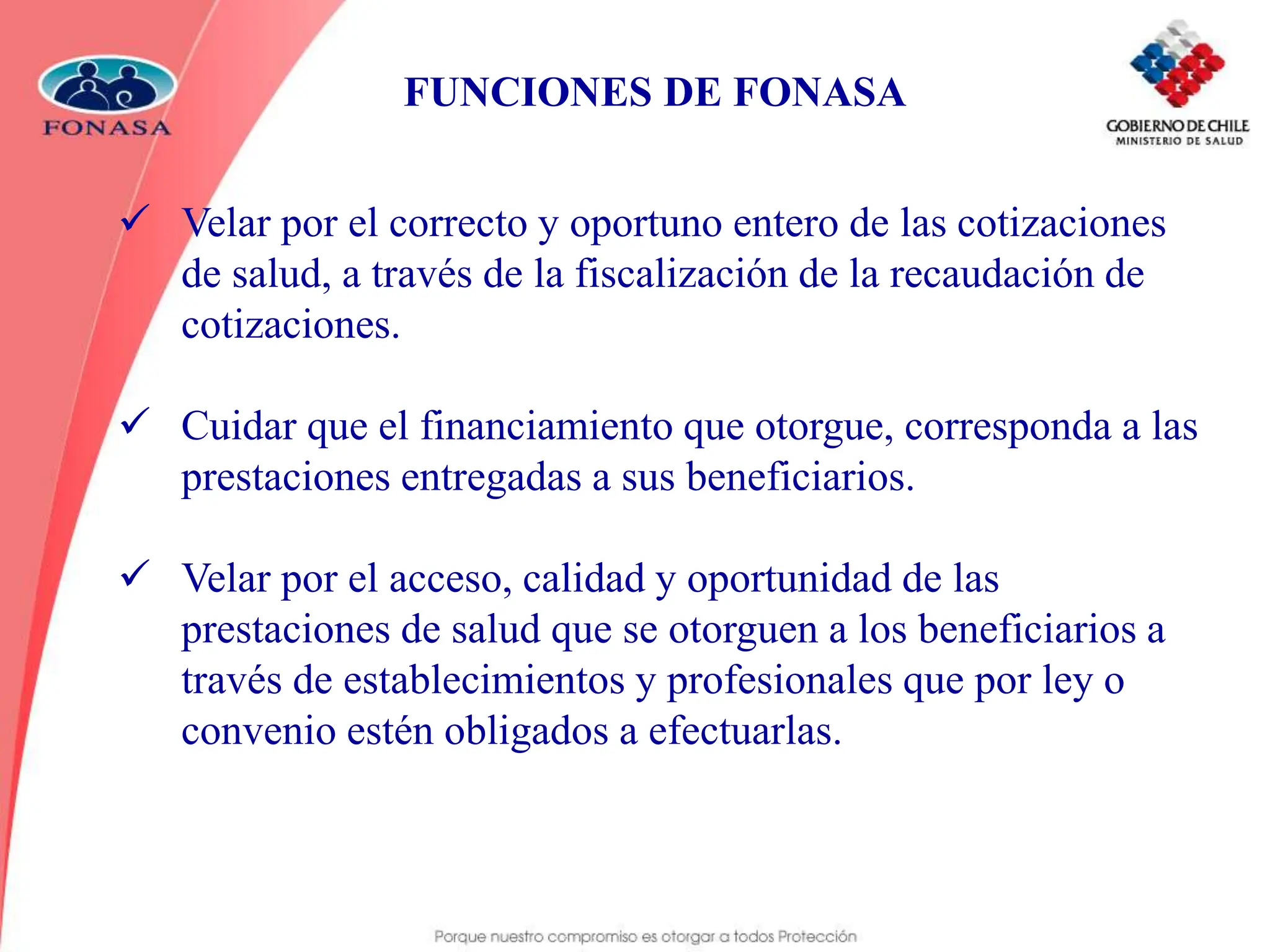 FUNCIONAMIENTO FONASA Y LA PROTECCION SOCIAL CHILE | PPT