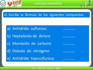Funcion anhidrido | PPTX