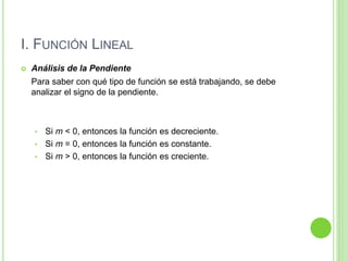 Funciones. Función Lineal y Función Cuadrática | PPT