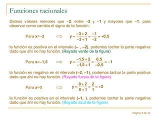 Funciones racionales | PPT