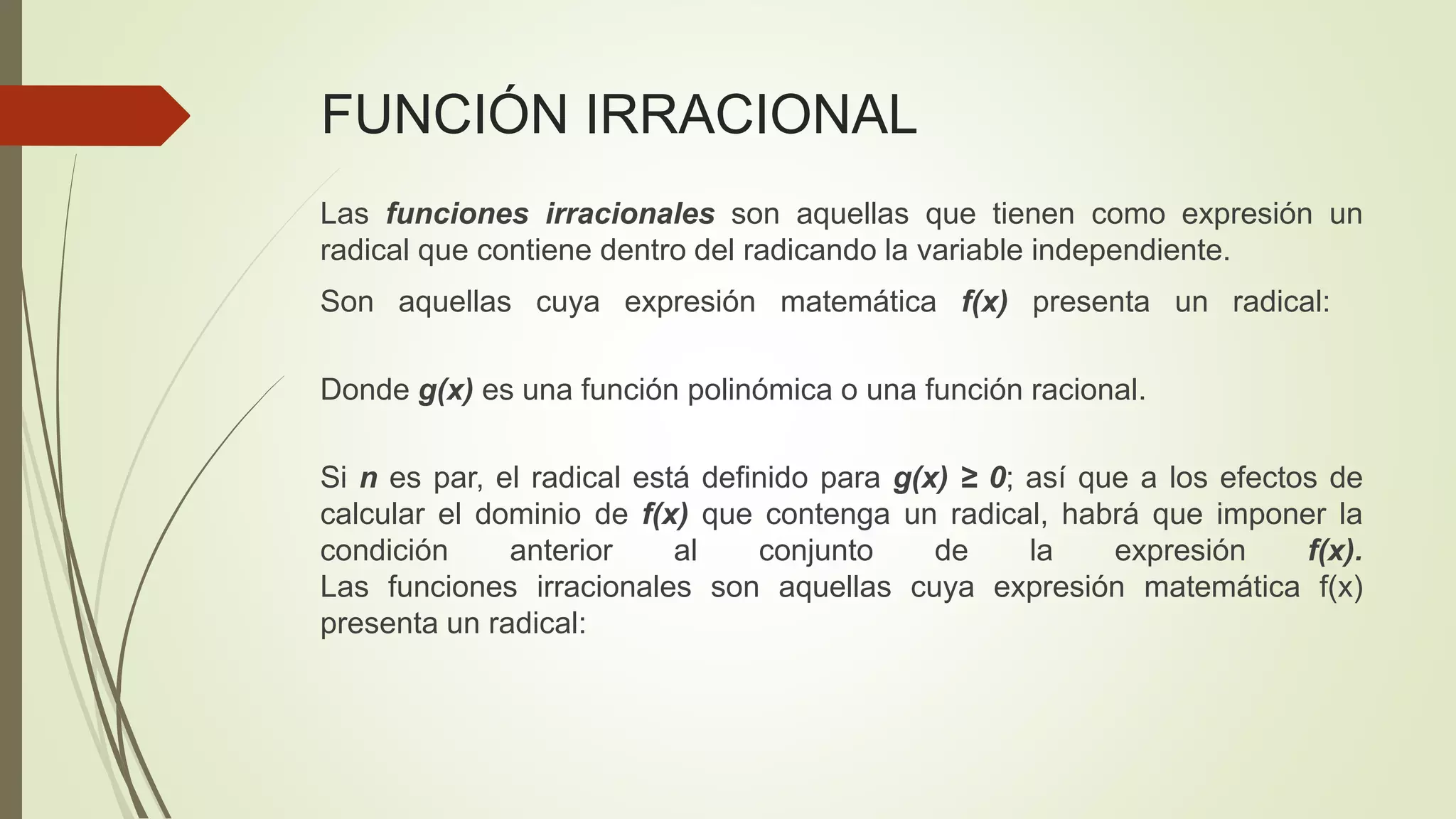 Funciones algebraicas polinomial racionales e irracionales | PPTX ...