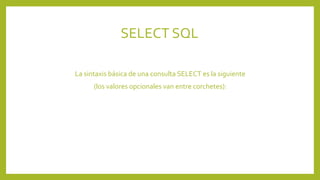 Funciones Basicas SQL | PPTX