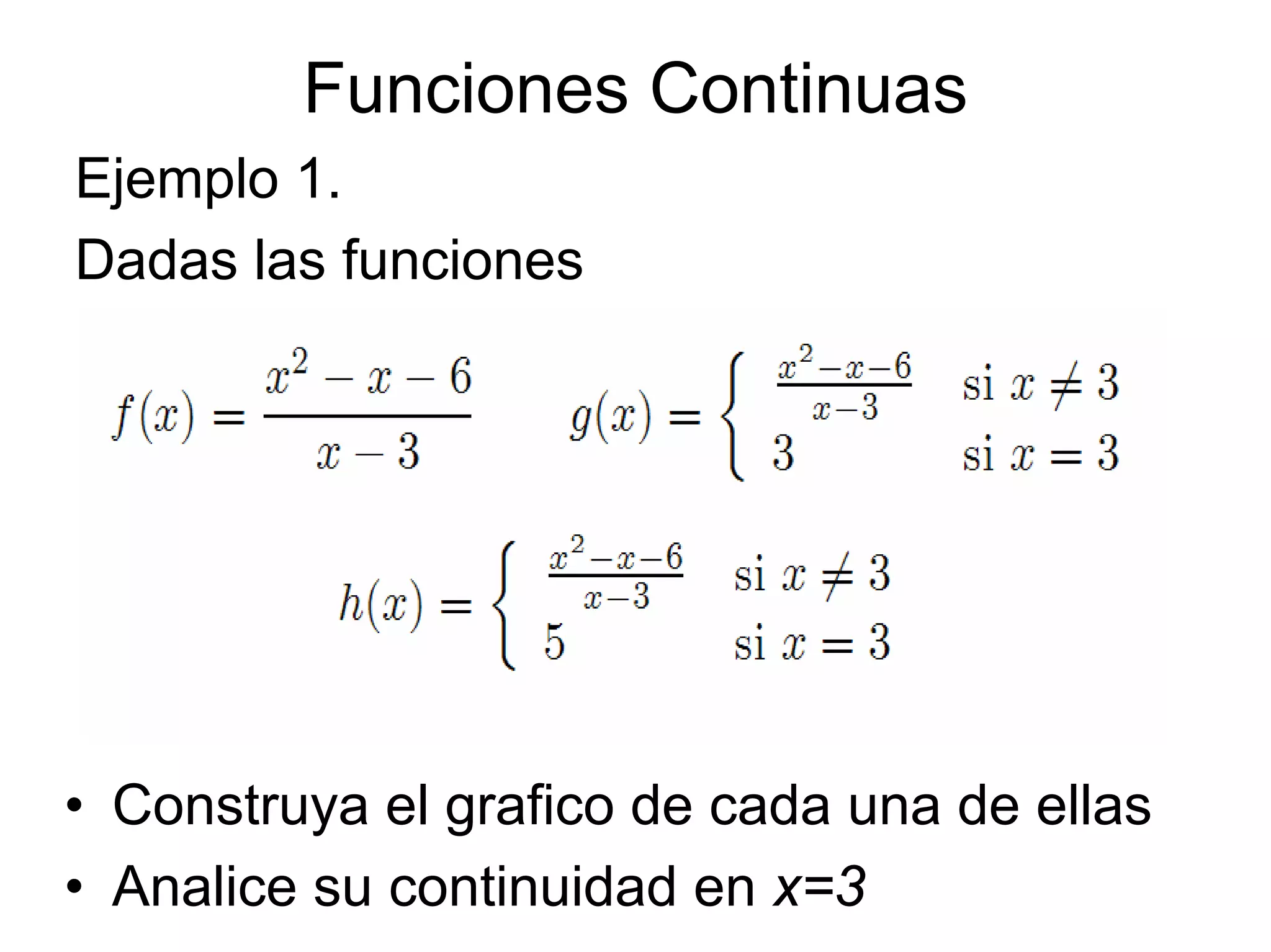 Funciones continuas | PPT