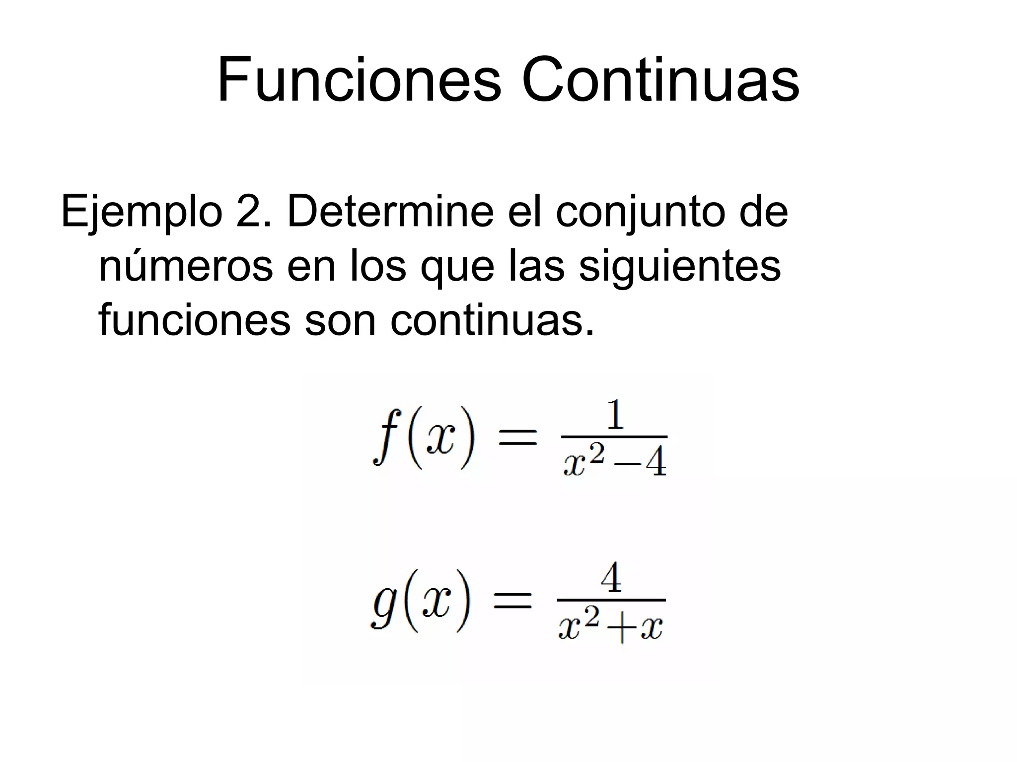Funciones continuas | PPT