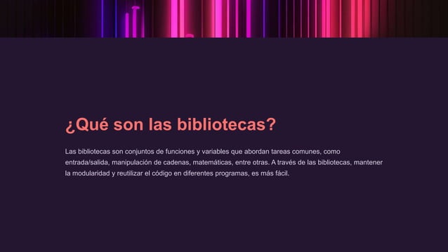 Funciones de Bibliotecas y Modulos en Programacion | PPTX