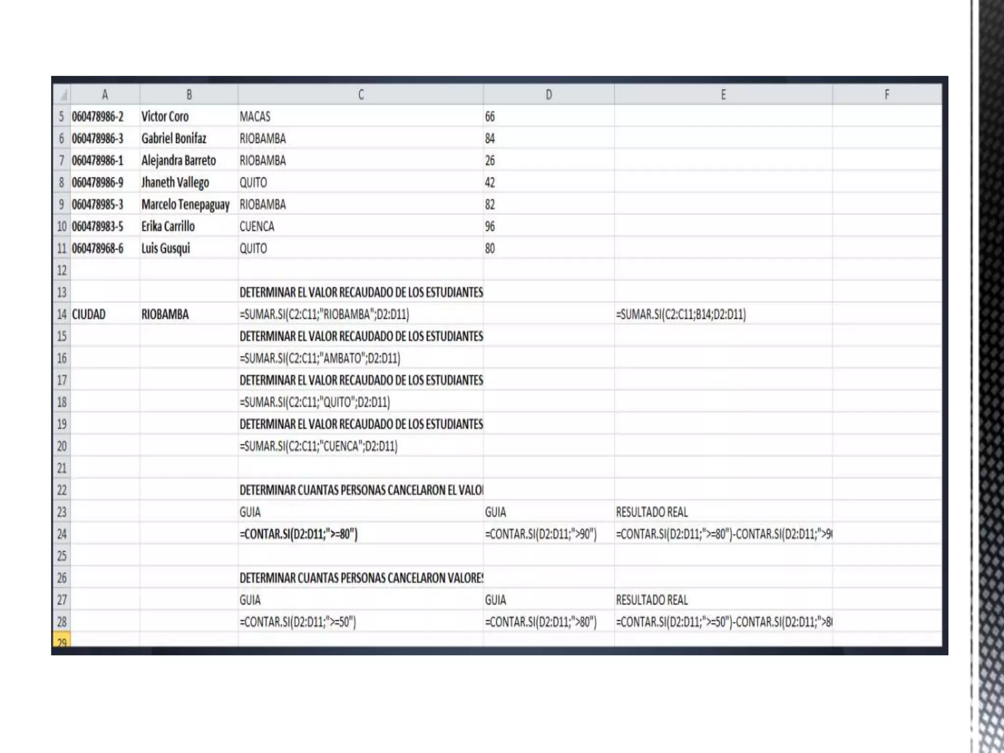 Funciones de exel | PPTX | Computing | Technology & Computing