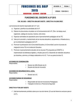 Funciones del daip | DOC