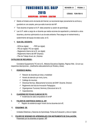 Funciones del daip | DOC