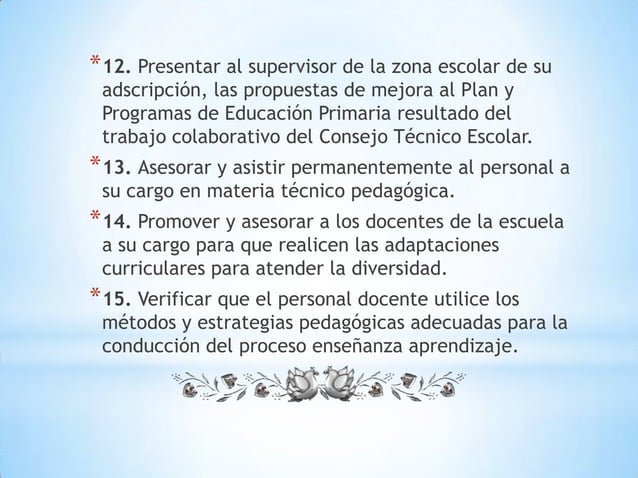 Funciones del director escuela primaria | PPTX
