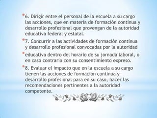 Funciones del director escuela primaria | PPTX