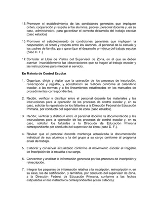 Funciones del director primaria | PDF