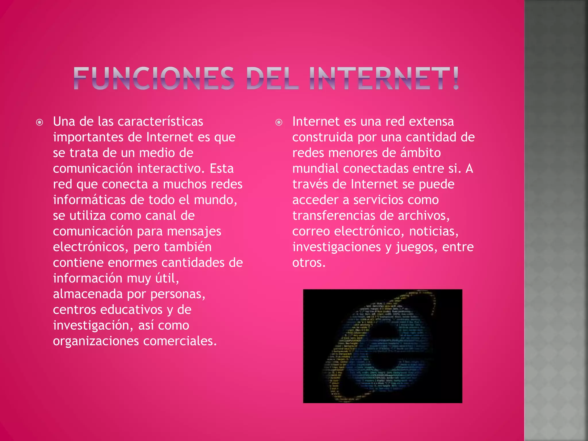 Funciones del internet! | PPTX