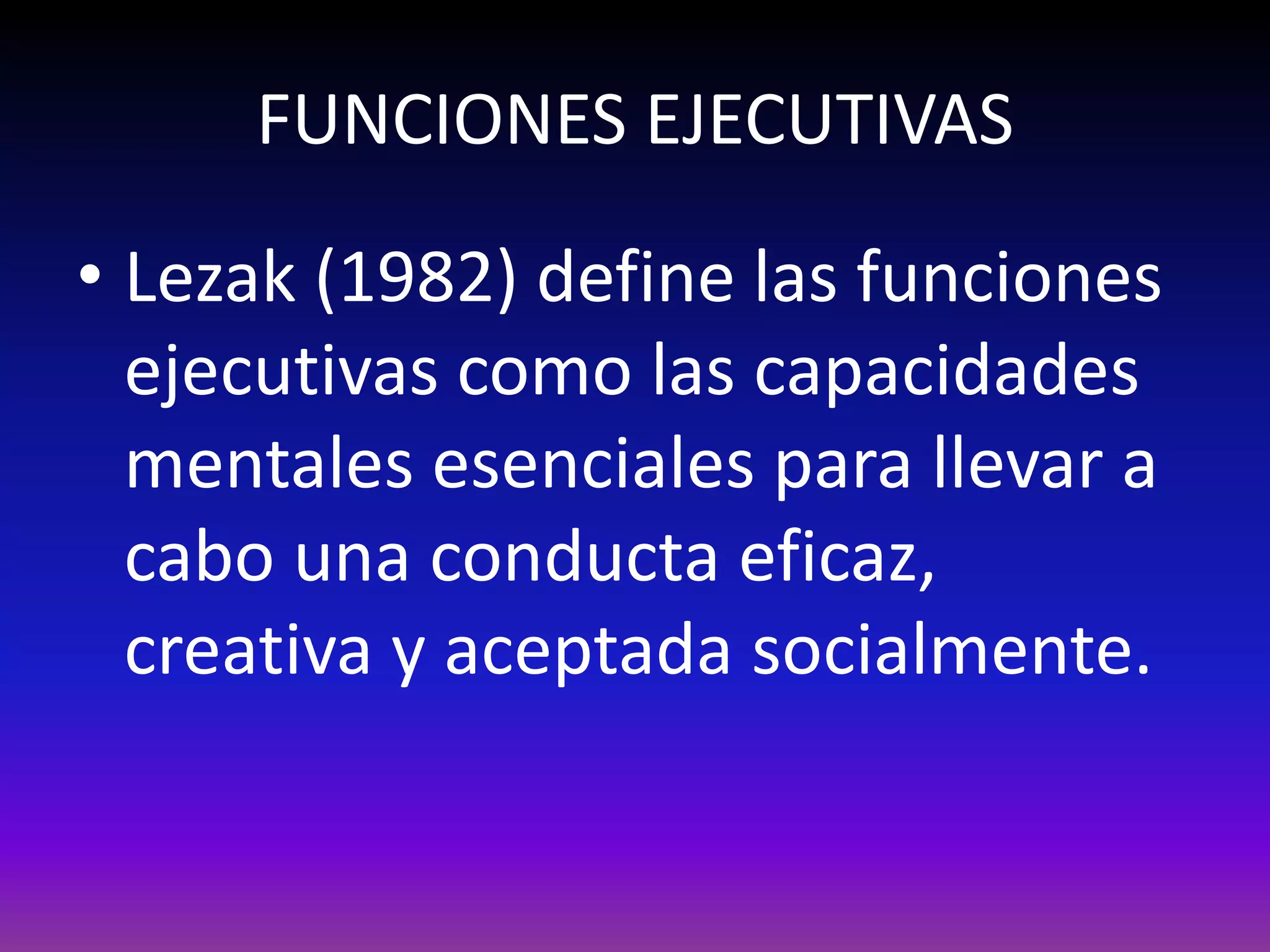 Funciones ejecutivas | PPT