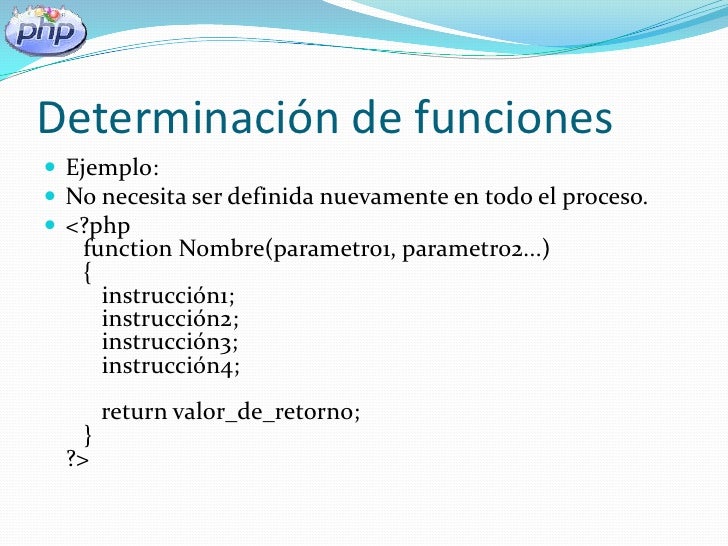 Funciones En Php Funcin En Php Uso De Funciones En