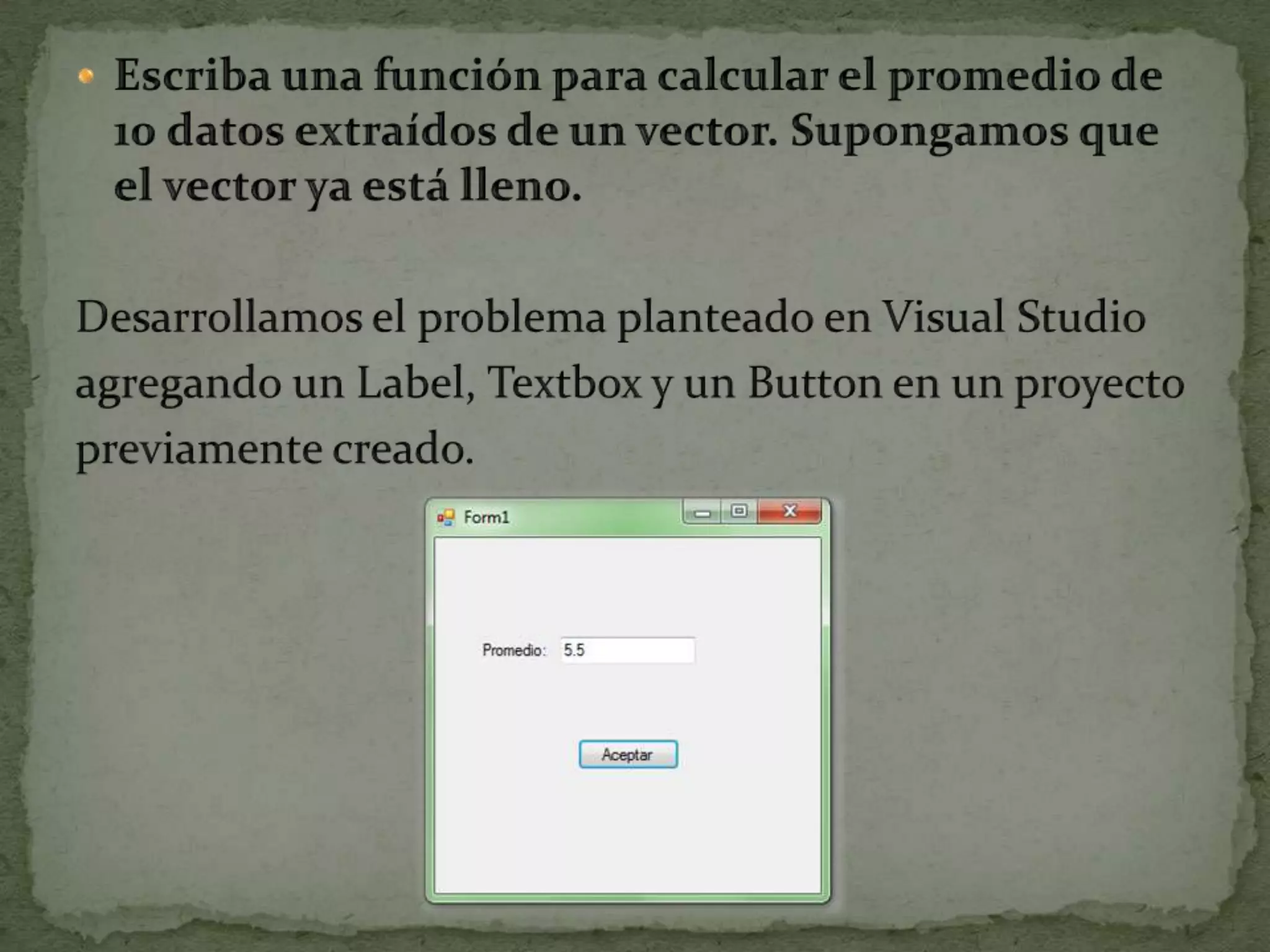 Funciones en visual basic | PPTX