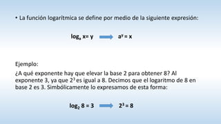 Funciones logarítmicas | PPTX