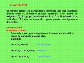 Funciones oxigenadas clase | PPT